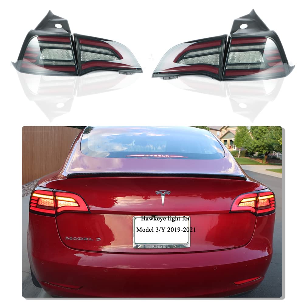 Hansshow Tesla Model 3/Y 2017-2021 tail light with streamline LED ...