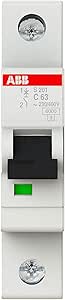 ABB Miniature Circuit Breaker 63A SP MCB 6KA TYPE C S201-C63 2CDS251001R0634 : Buy Online at ...