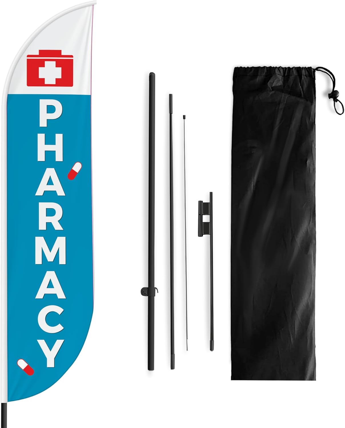 Amazon.com : Pharmacy Sign feather flag Pole kit for Outdoor by Mavis ...