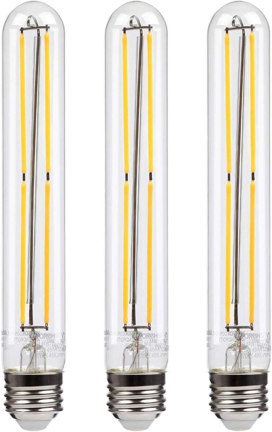 TORCHSTAR 4.5W LED T30 (T10) Tubular Antique Bulb, Dimmable 40W Eqv ...