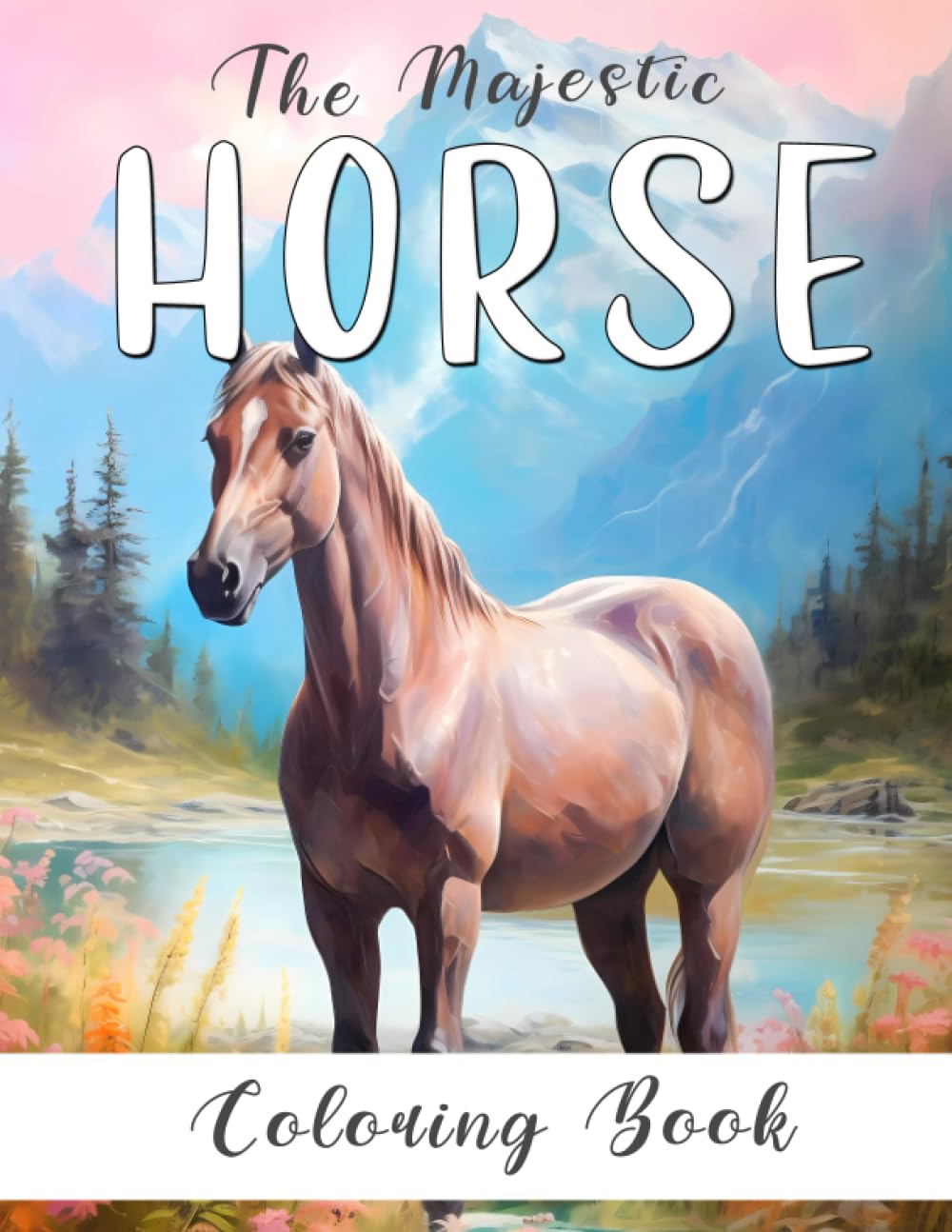 Amazon.com: Majestic Horse Coloring Book: Big Book of Realistic Horses ...