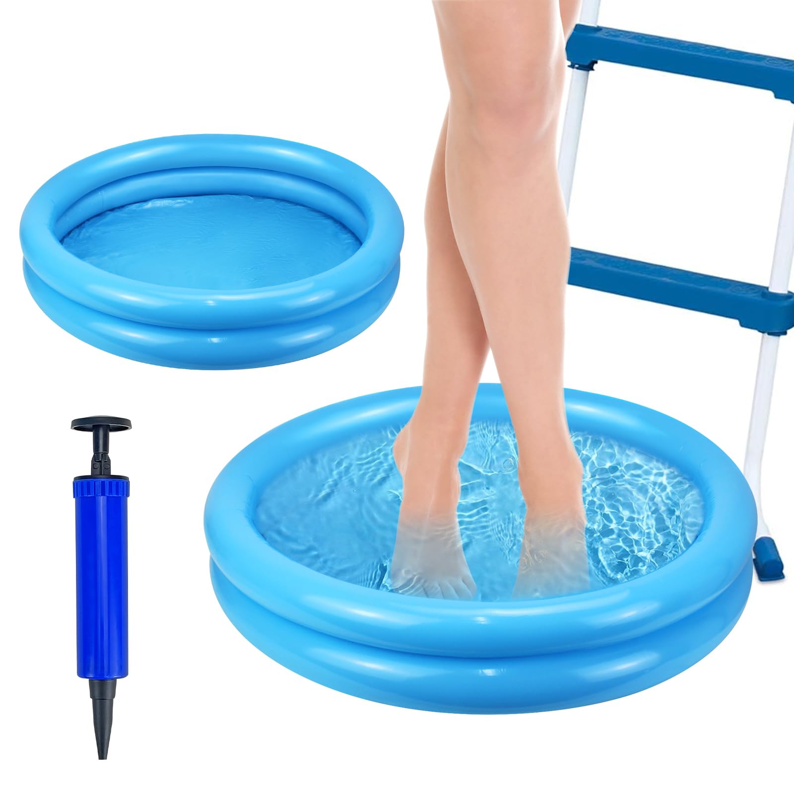 Amazon.com: 2 Pack Inflatable Pool Foot Bath Basin with Pump,Portable ...