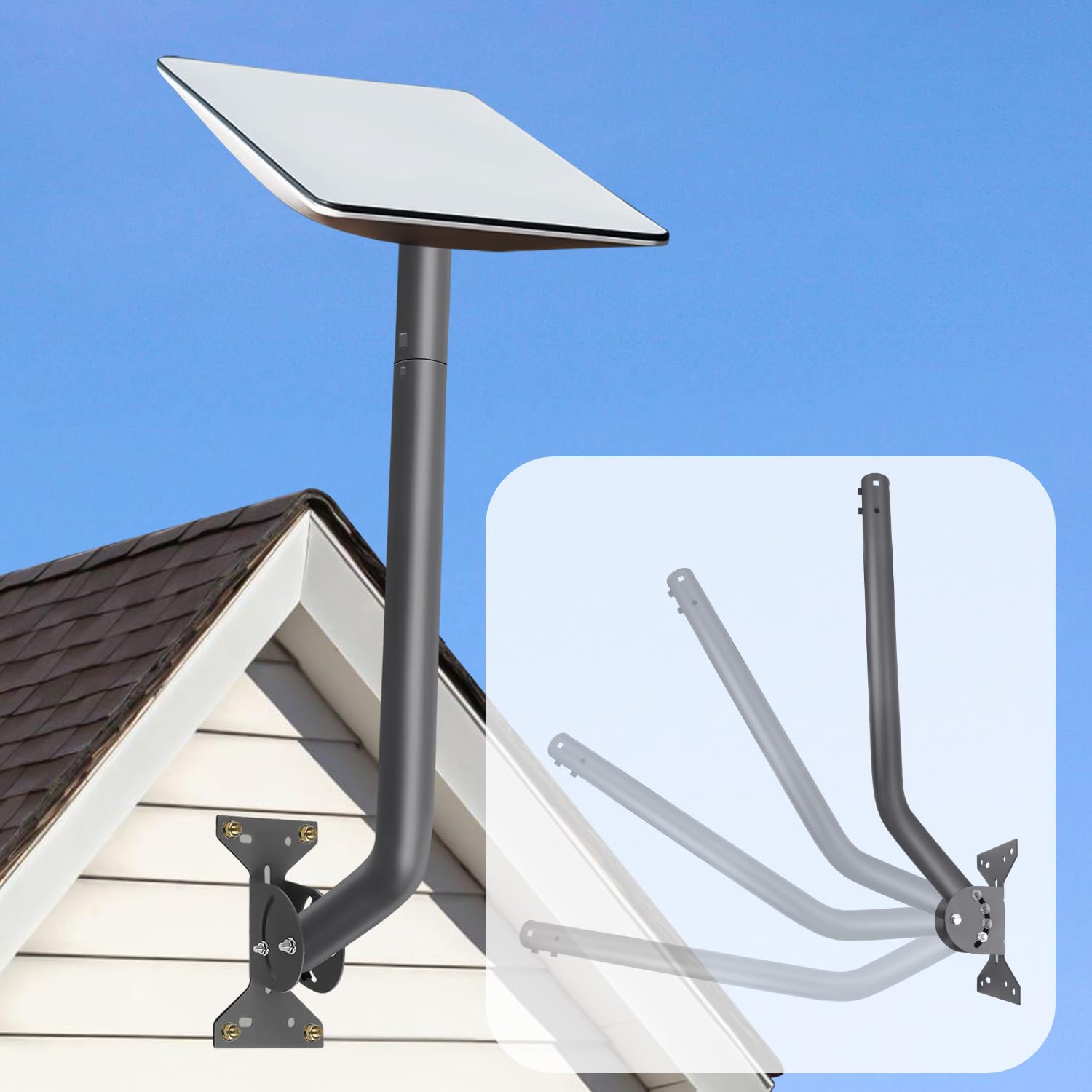 Snapklik.com : Daqa Starlink Mounting Kit - Long Wall, Roof, And Pole ...