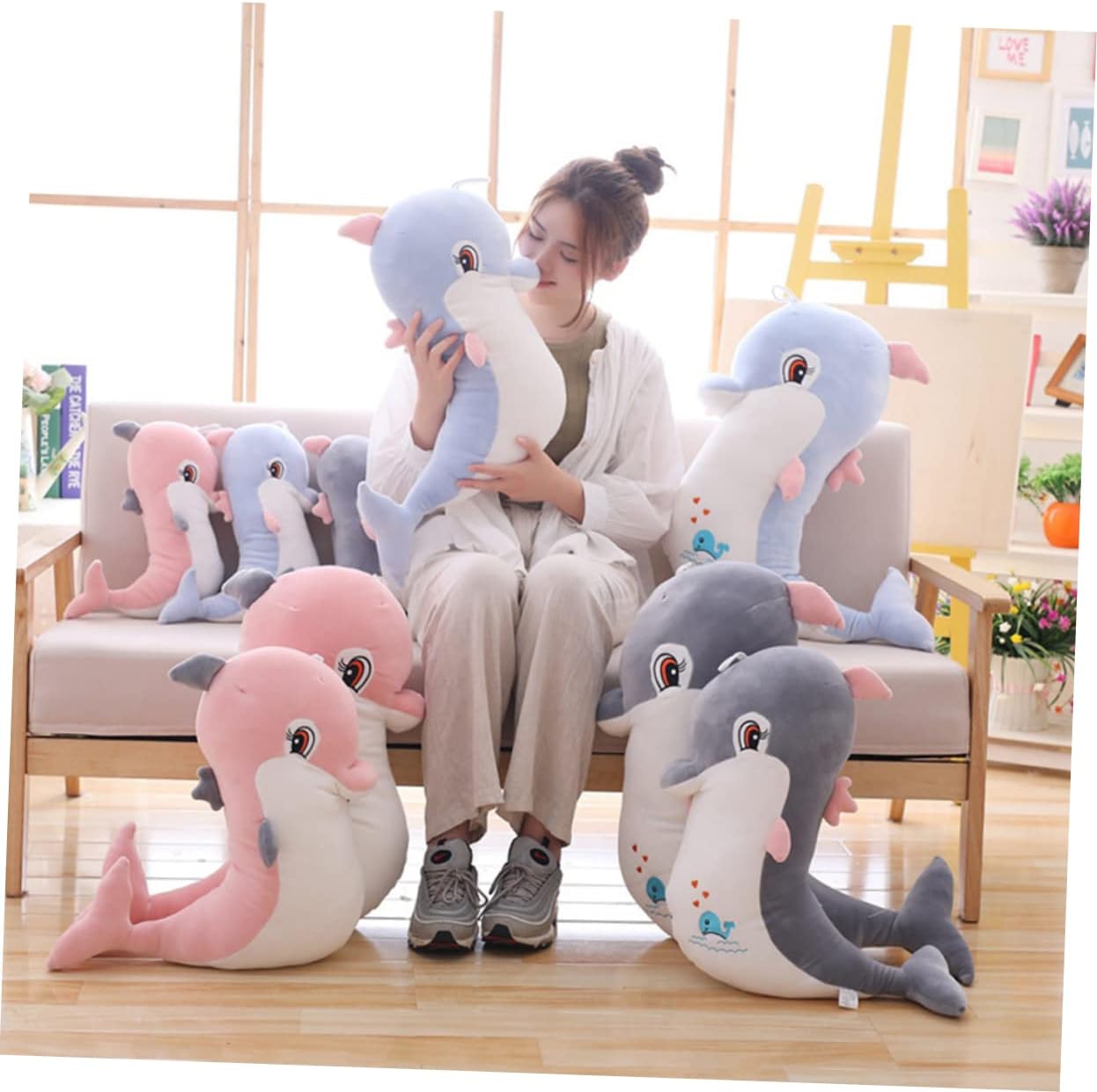 Vaguelly 1pc Dolphin Doll Kids Playset Animal Toys Stuffed Plush Dolls ...