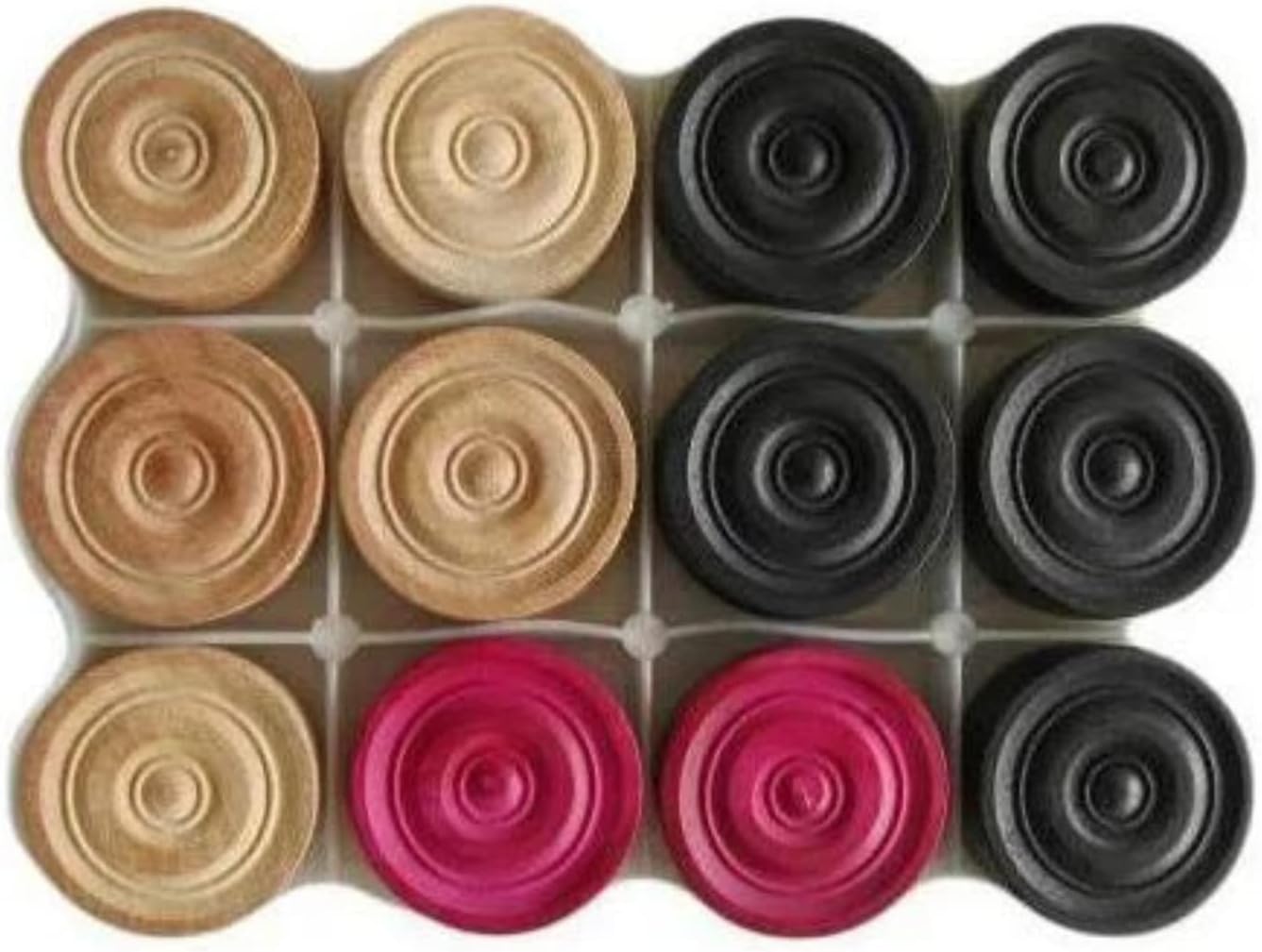 Buy Wooden Carrom Coins All Types of Carrom Board (Set of 24) Online at ...