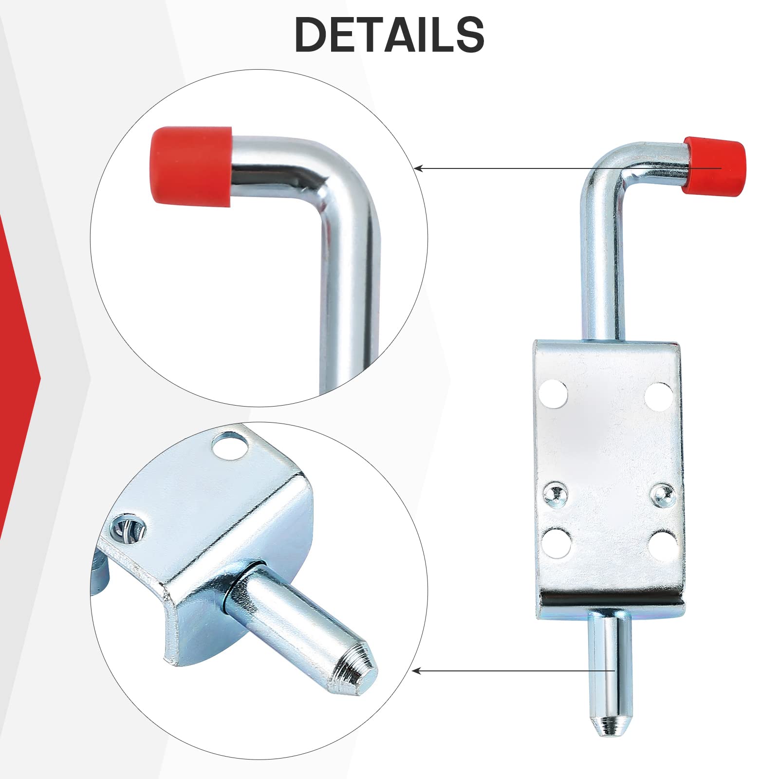 Snapklik.com : MAOPINER Metal Lock Barrel Bolt Spring Loaded Latch 6.5 ...