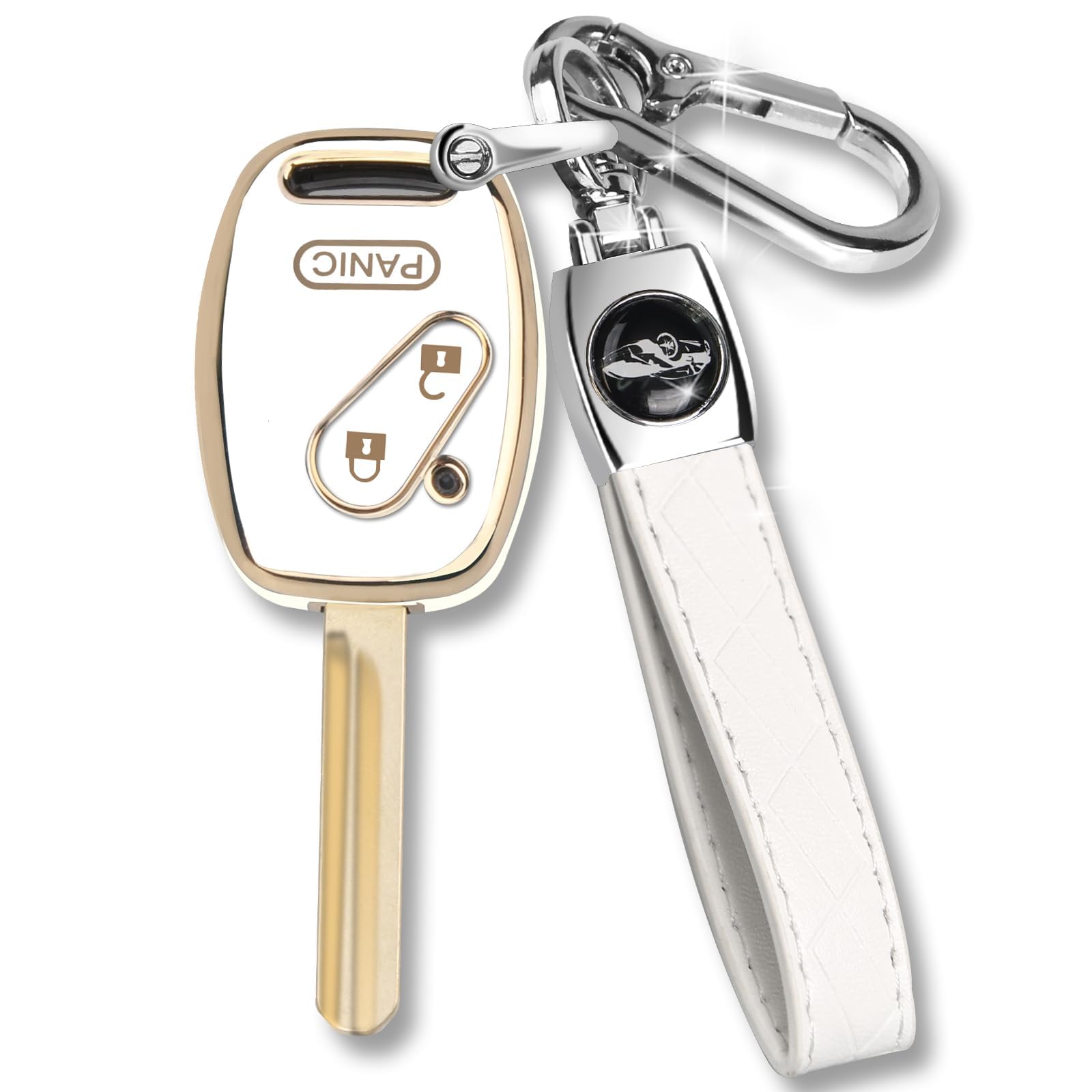 Amazon.com: MILD EAST for Honda Key Fob Cover with Keychain, Car Key ...