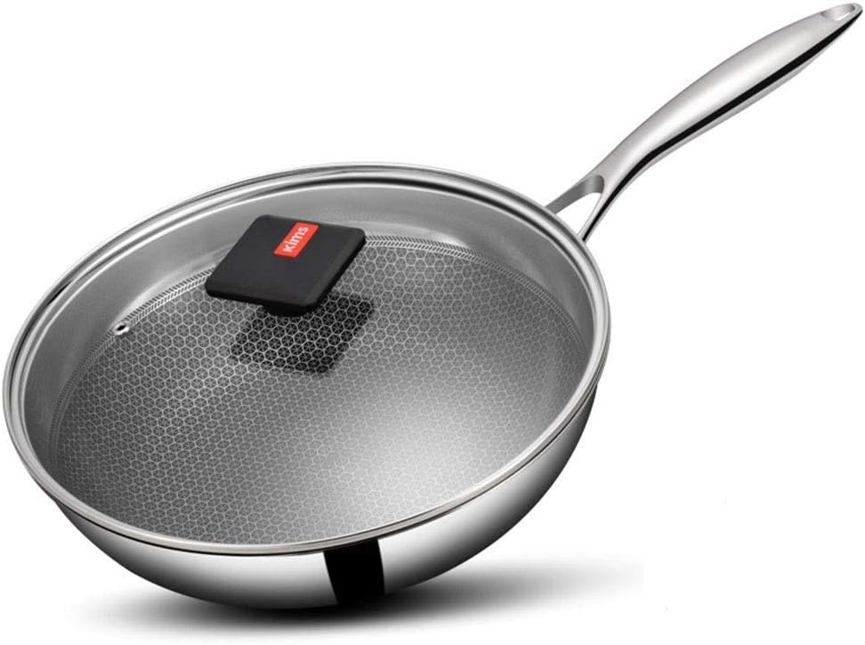 Amazon.com: ROLTIN Saucepan Frying Pan 304 Stainless Steel Frying Pan ...