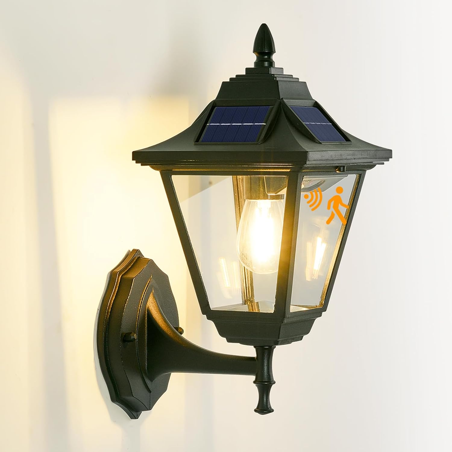 ZHMDJDSH Motion Sensor Solar Outdoor Wall Lights 1 Pack, Dusk to Dawn ...