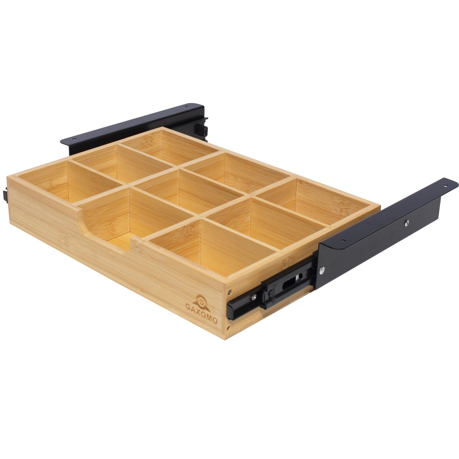 Amazon.com: Under Desk Bamboo Drawer with U-Shaped Hollow Panel to Pull ...