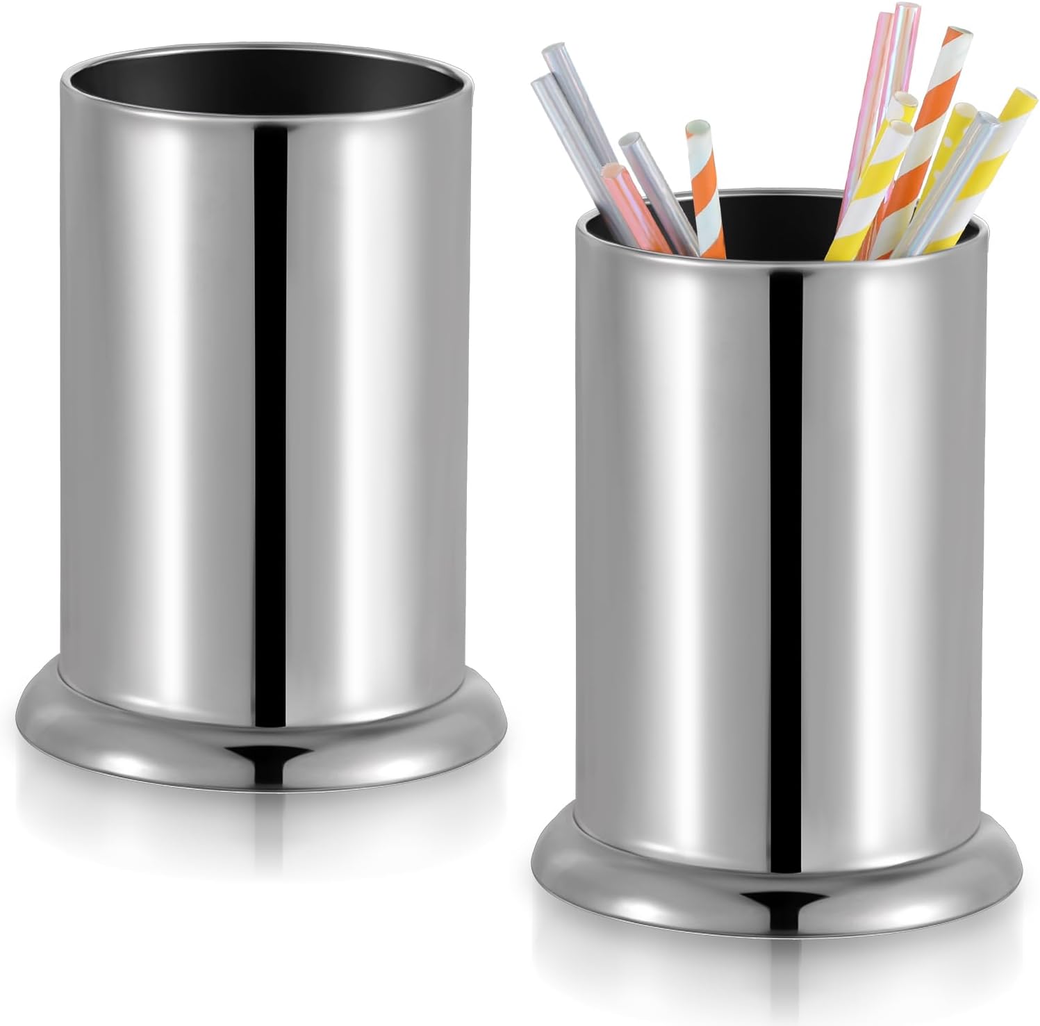 Amazon.com: HOFURME 2 PCS 304 Stainless Steel Straw Holder, Counter-top ...