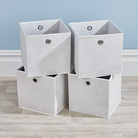 Amazing Tour 4 PCS Cube Storage Boxes 27x27x27 Foldable Fabric with ...