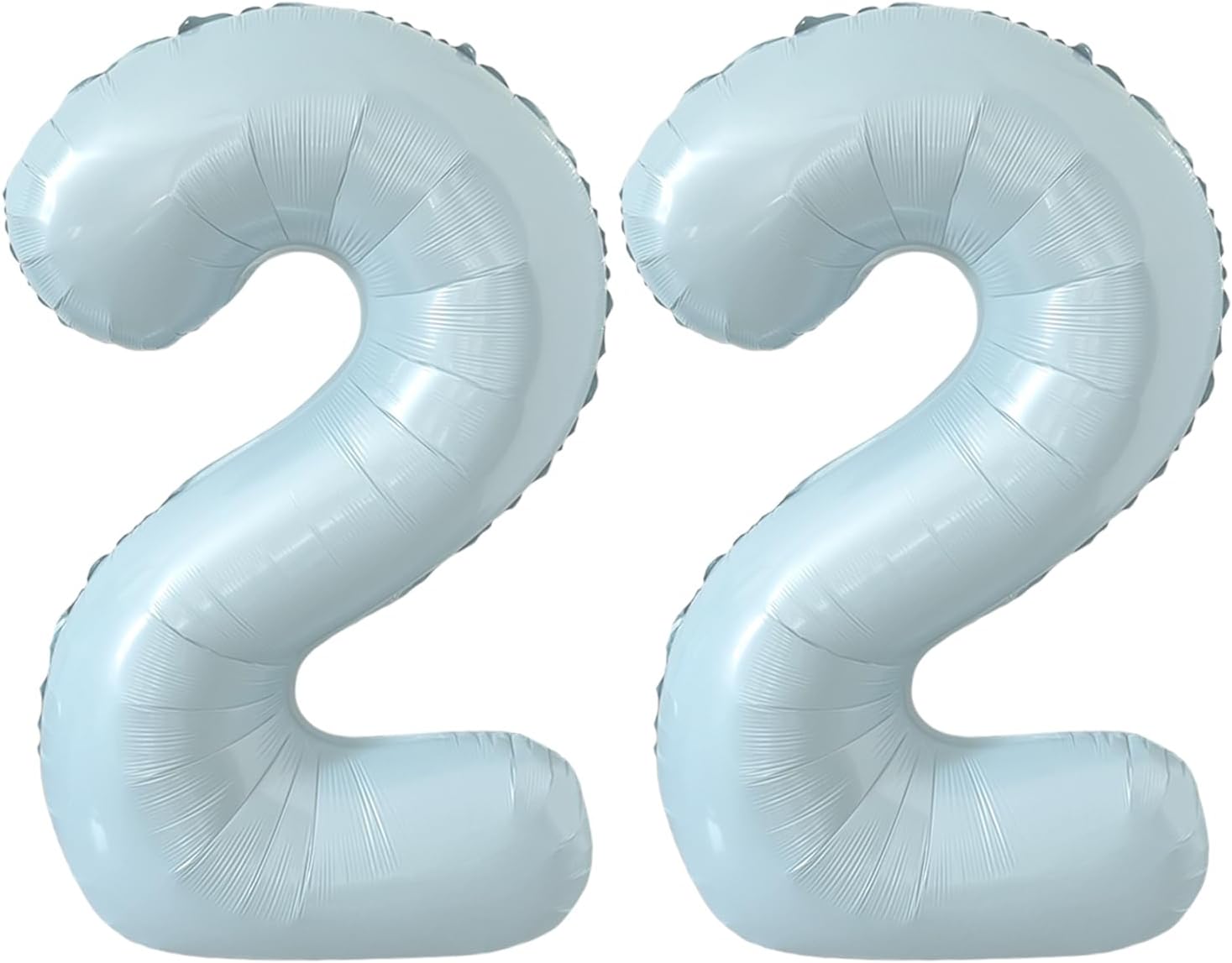 Amazon.com: 40 Inch Matte Blue 22 Number Balloons Light Blue Number 22 ...