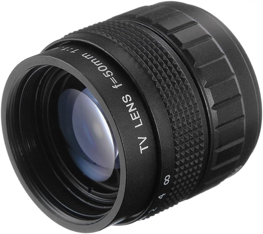 Amazon.com : Fotga 50mm F1.4 CCTV Lens for C Mount Camera + Lens Mount ...