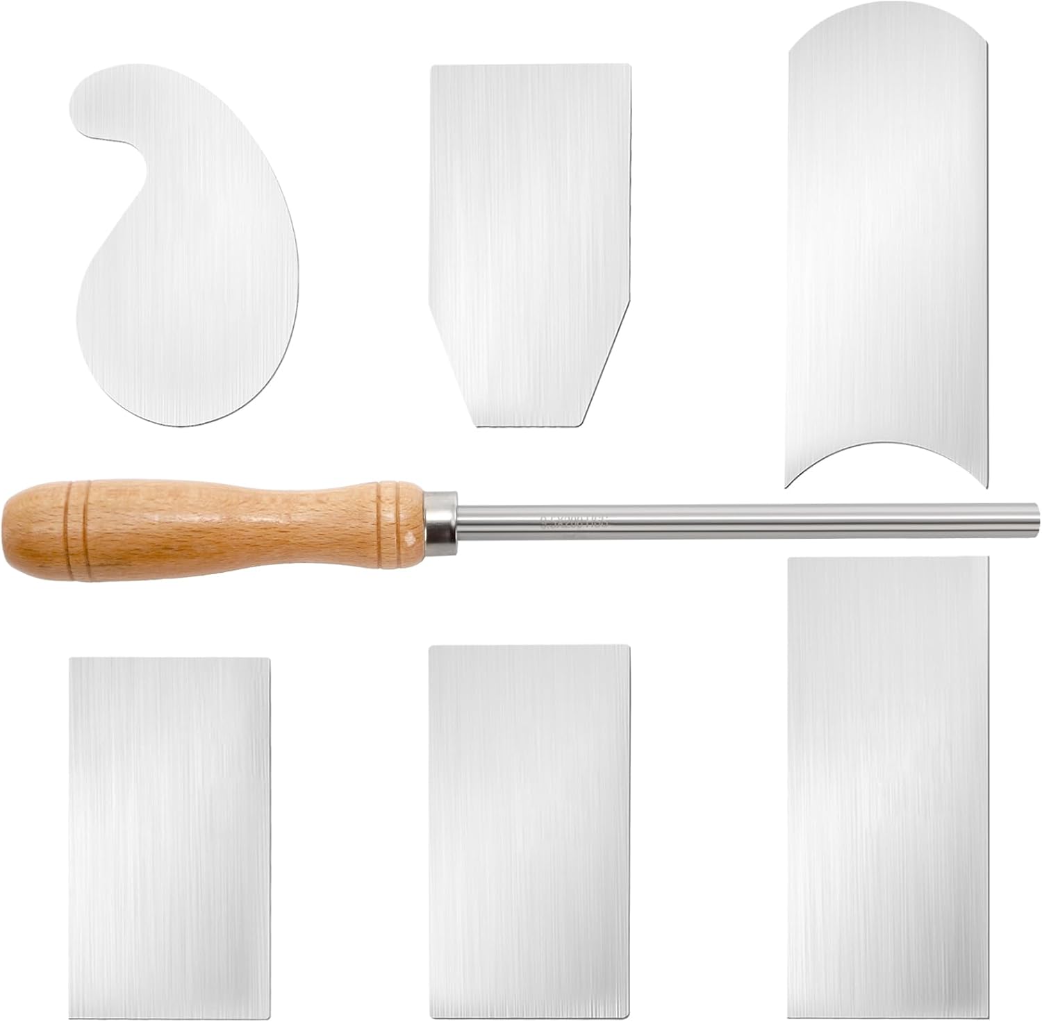 ZAVOOS 7 Pack Cabinet Scraper Burnisher Set, Multi-shaped Card Scrapers ...