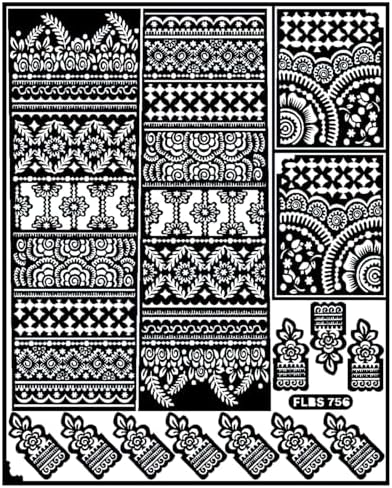 SHIFA HENNA Reusable Traditional Floral Mehendi Stencil Sheet |Indian ...