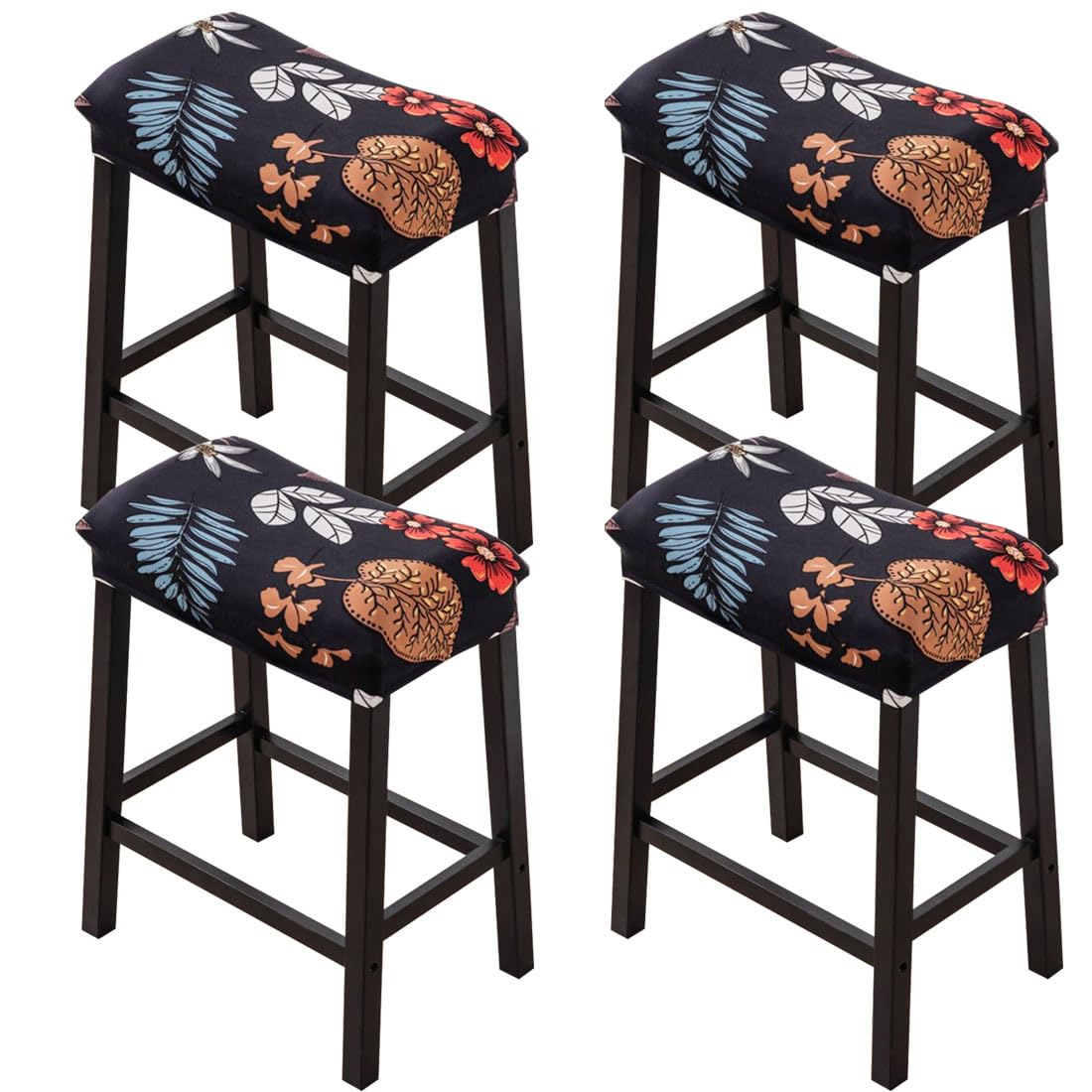 Amazon.com: Bifaunvogel Bar Stool Cover Rectangle Set of 4 Printed ...