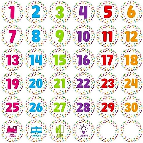 Amazon.com: PETCEE 36PCS Number Spot Markers Stickers Watercolor Line ...