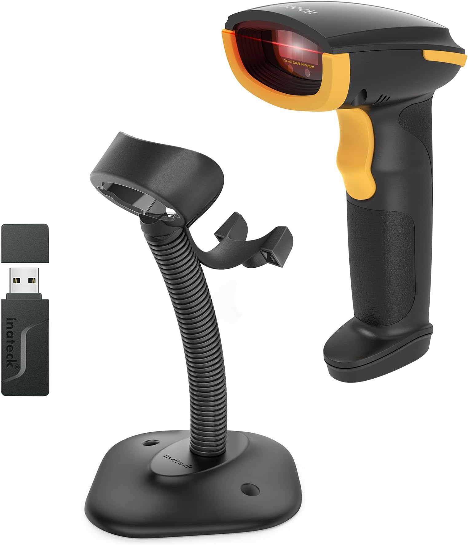 Amazon.com : Inateck Wireless Barcode Scanner with Goose Neck Hands ...