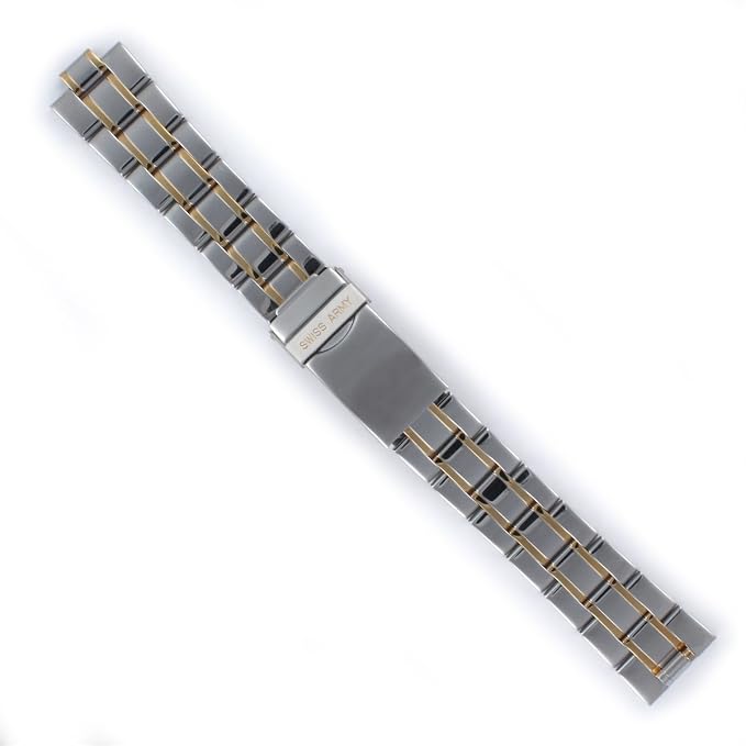 Amazon.com: Swiss Army Stainless Steel Two Tone Watch Band 20mm ...