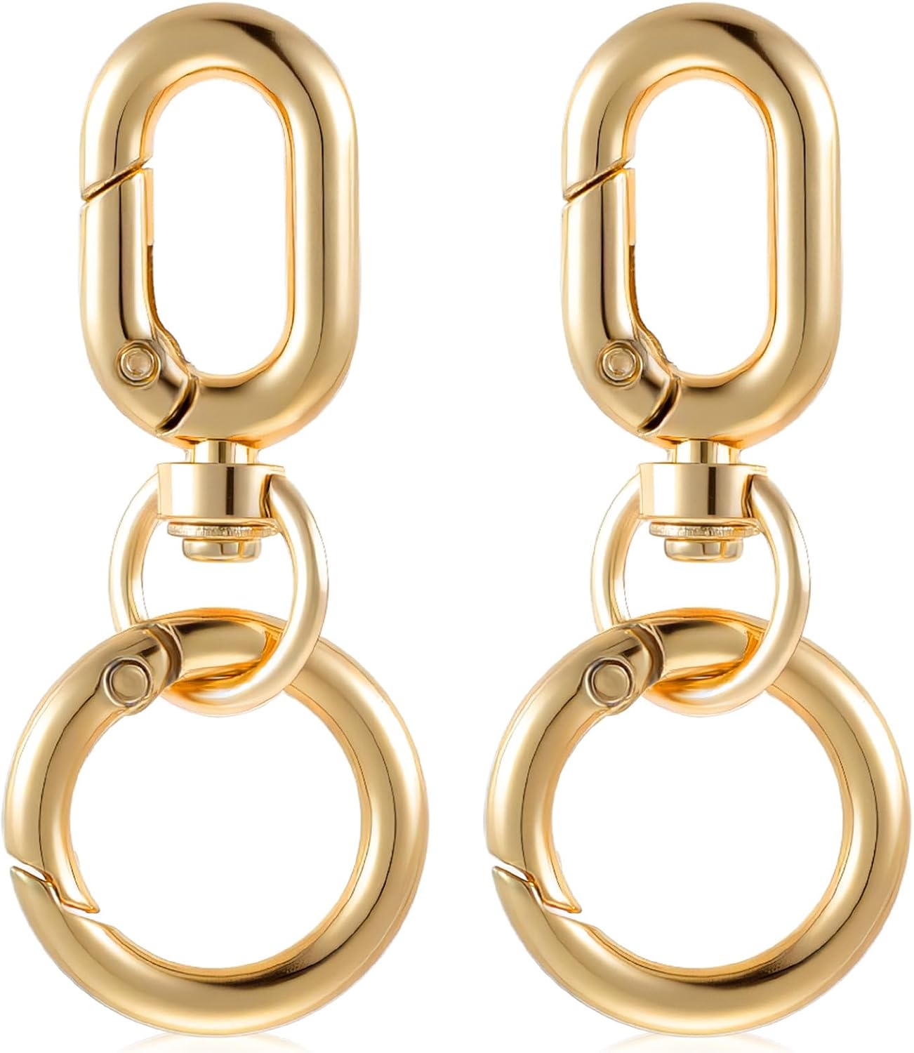 Amazon.com: 2 Pcs Double Opening Swivel Clasp Clips,Zinc Alloy Swivel ...