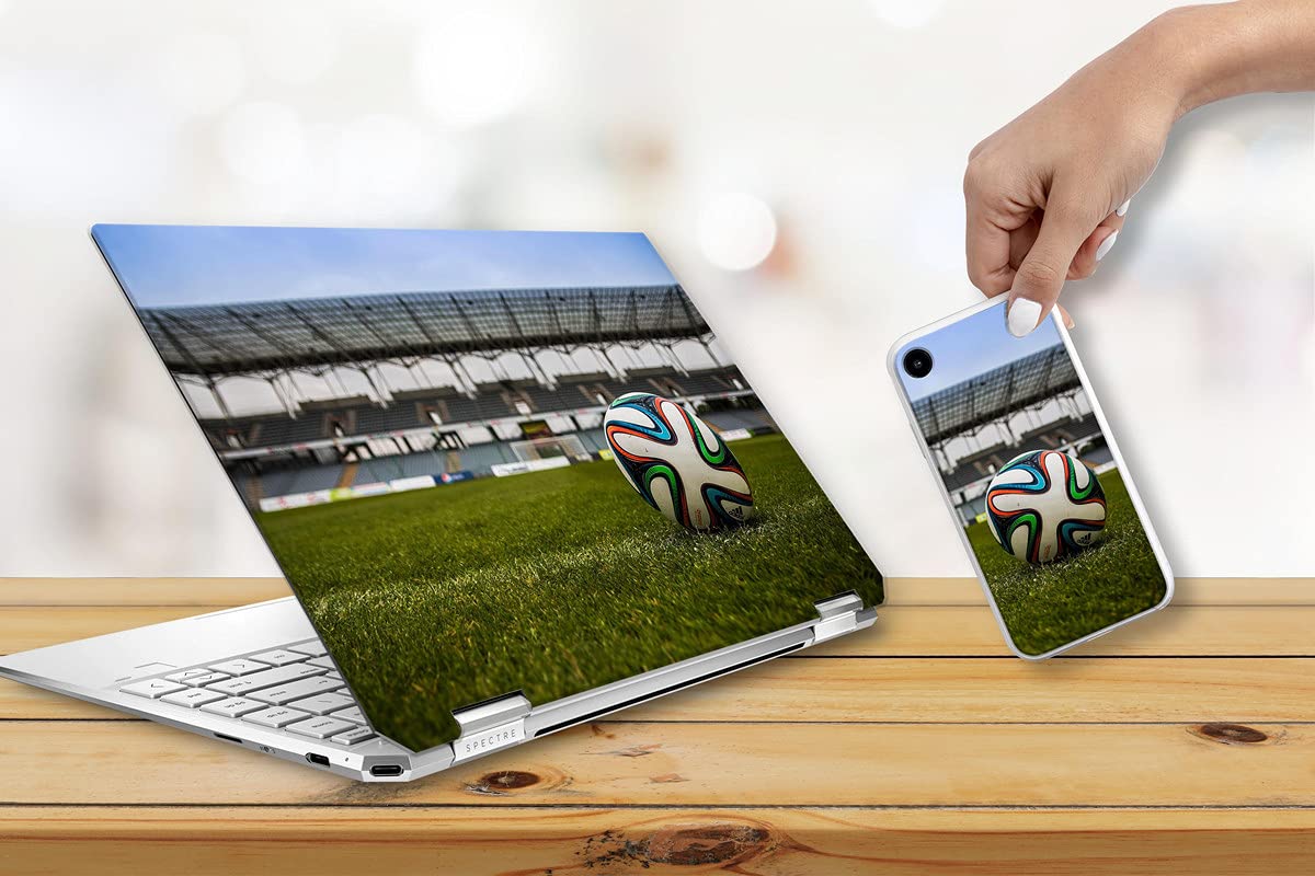Football Laptop Skin and Mobile Skin Combo (1piece Laptop Skin 16x11 in ...