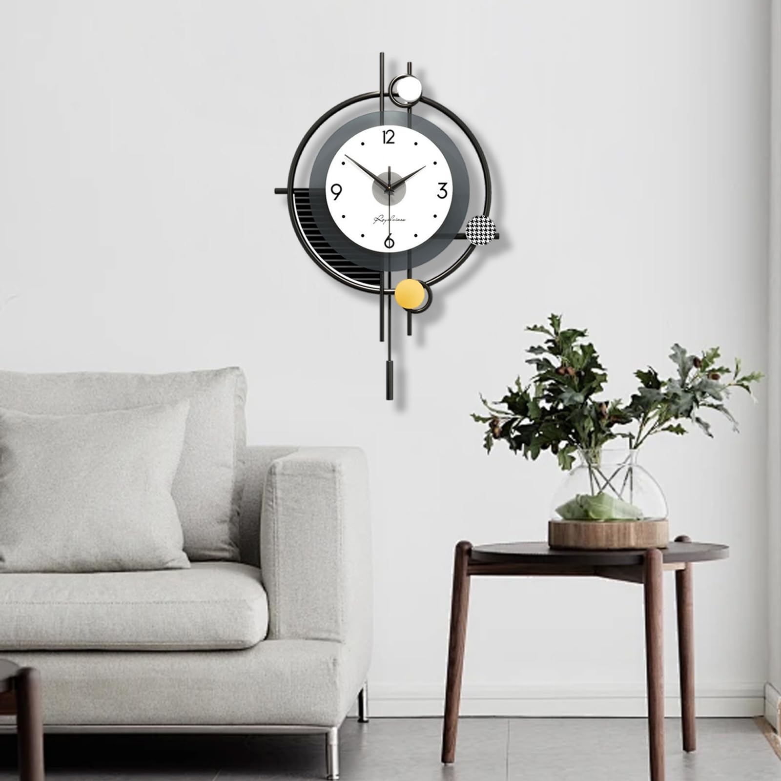 Amazon.com: Modern Wall Clock, Creative Minimalist Decorative Wall ...