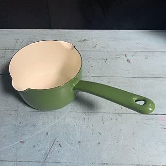 Amazon.co.jp: 鍋 片手鍋 EJIRY エジリー ホーロー 琺瑯 緑 グリーン レトロ 直径約12㎝ 9541 : ホーム＆キッチン
