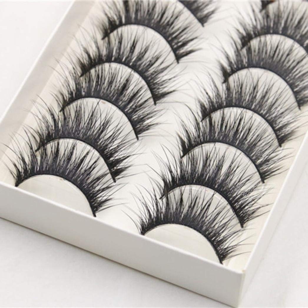 Amazon.com: False Eyelashes,SMYTShop 10 Pairs Thick Long Cross False ...