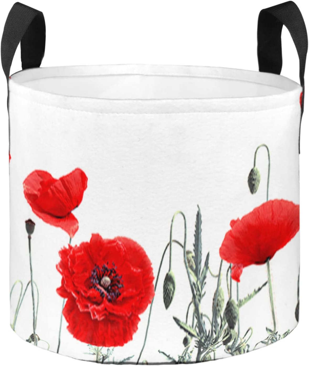 Amazon.com : 3 Gallon Grow Bag,Red Poppies Watercolor Flowers Country ...