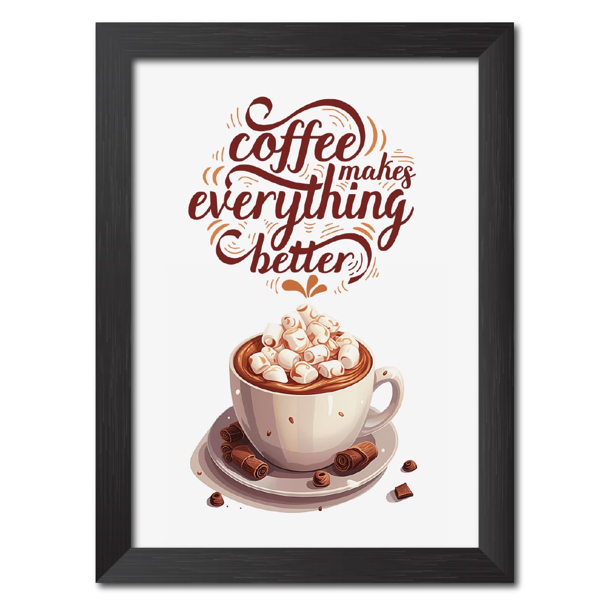inspire TA Coffee & Tea Quotes Wall Frames Coffee Motivational Photo ...