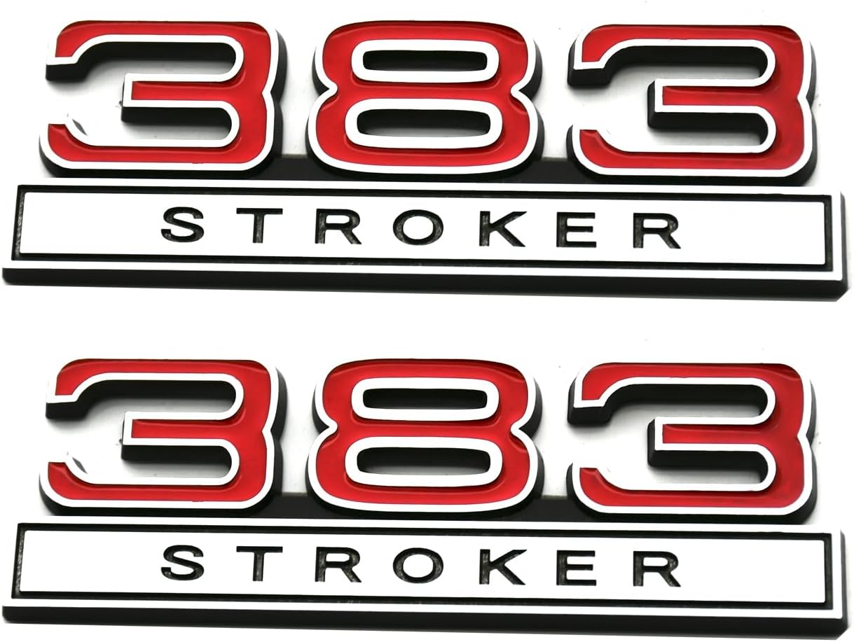 Amazon.com: 2pcs 383 Stroker 6.2 Liter Engine Emblems Badge 3D Decals ...