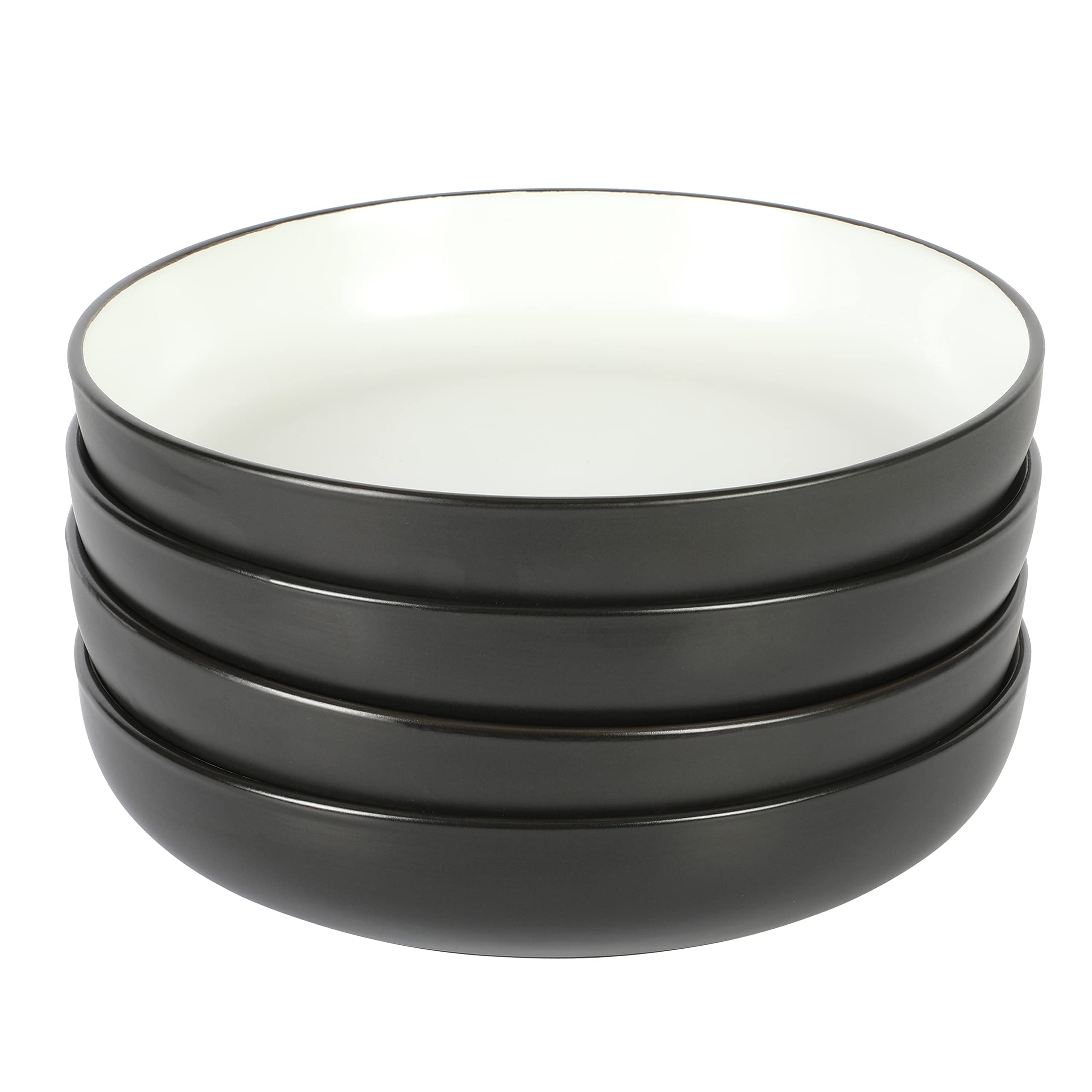Snapklik.com : 4 Pack Stoneware Stackable Dinner Bowls