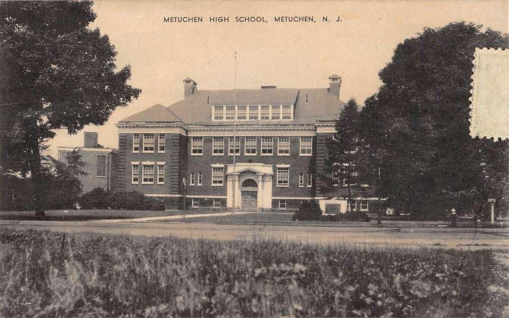 Amazon.com: Metuchen New Jersey High School Street View Antique ...
