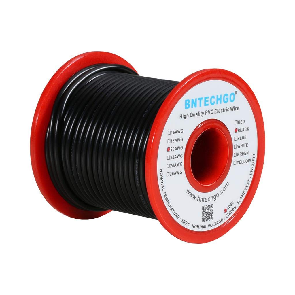 BNTECHGO 20 AWG 1007 Electric wire 20 Gauge PVC 1007 Wire Solid Wire ...