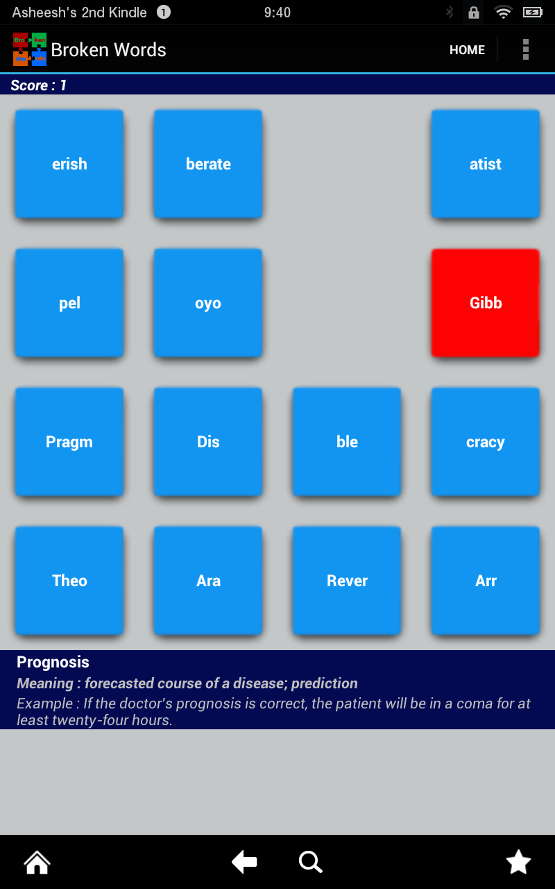 Broken Words - Vocabulary Game - App on Amazon Appstore