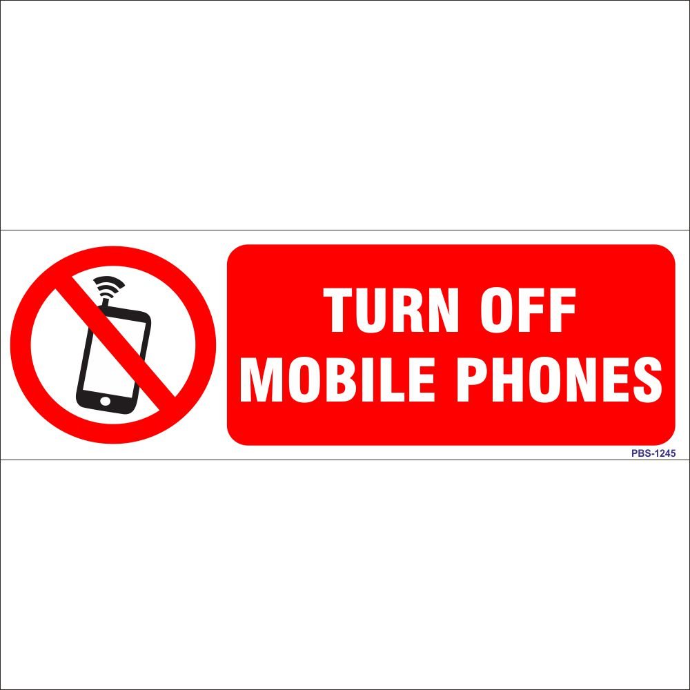 Amazing sign Turn Off Mobile Phones sign Board PBS-1245 (Set of 4 nos ...