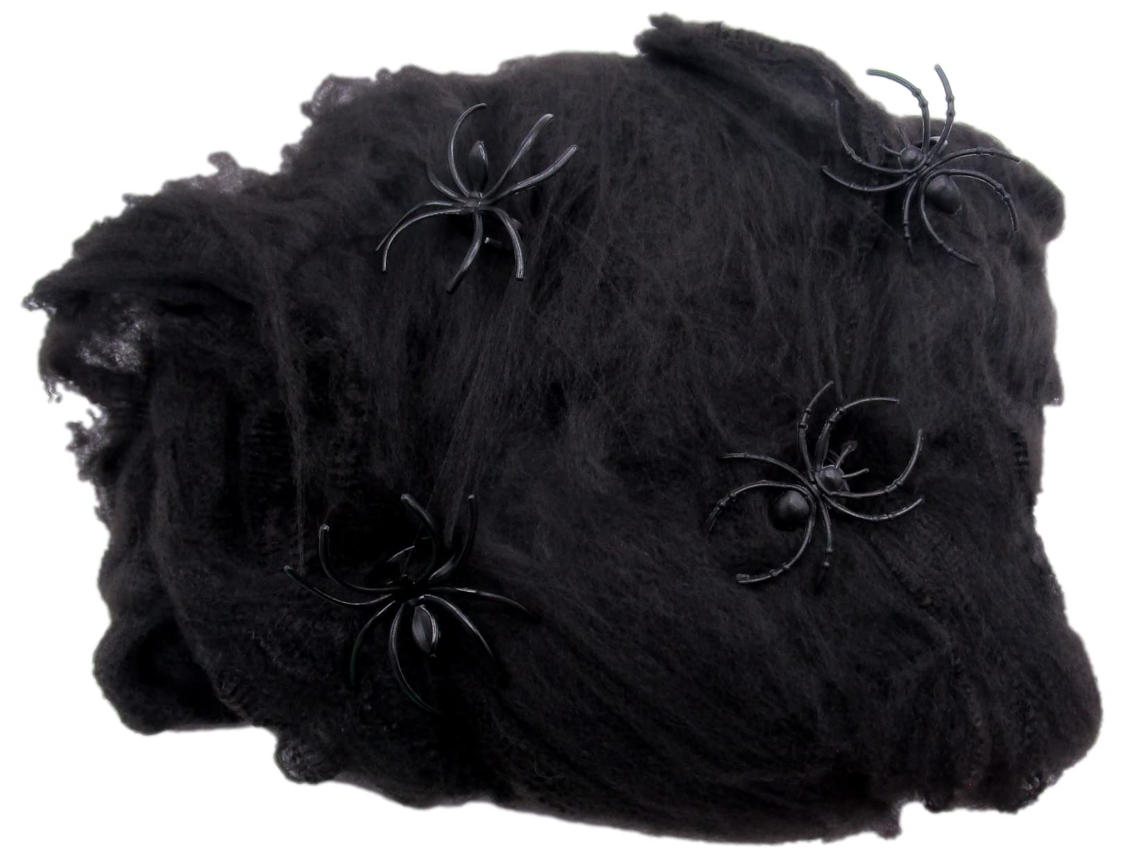 Amazon.com: Spider Web Halloween Decoration with 4 Spiders - Haunted ...