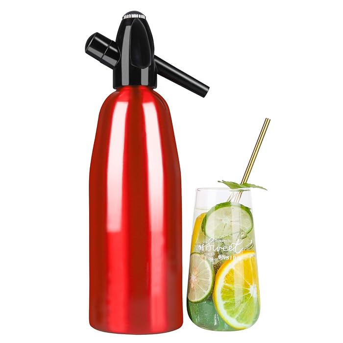 Buy LANGSHI Soda Syphon Aluminum 1L Soda Siphons Carbonated Soda ...