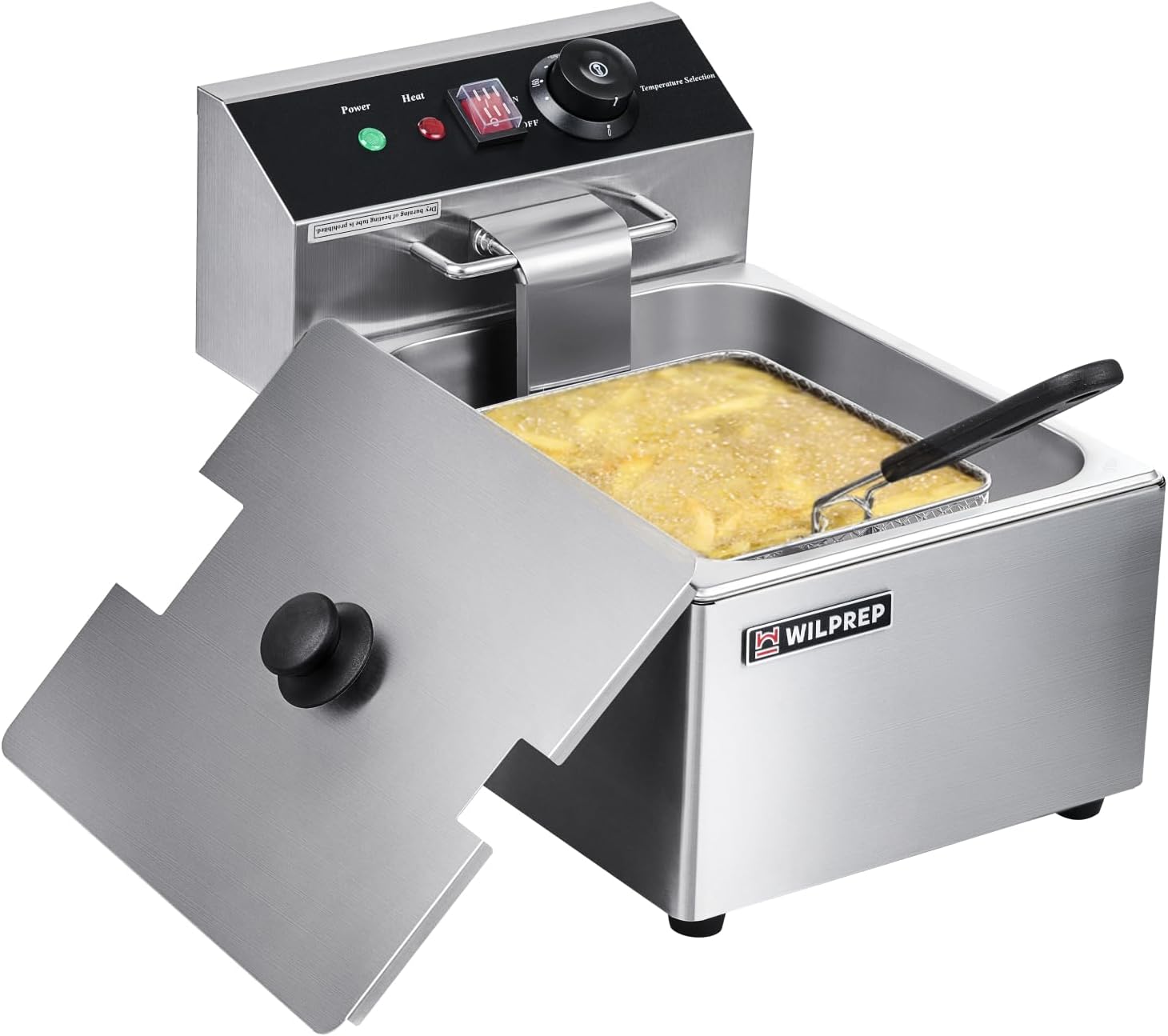 Amazon.com: WILPREP Electric Deep Fryer, 10 lb Commercial Fryer with ...
