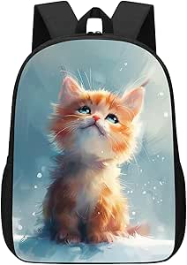 Amazon.com | SKT T1 Cute Cat School Backpack for Kids Girls Boys ...