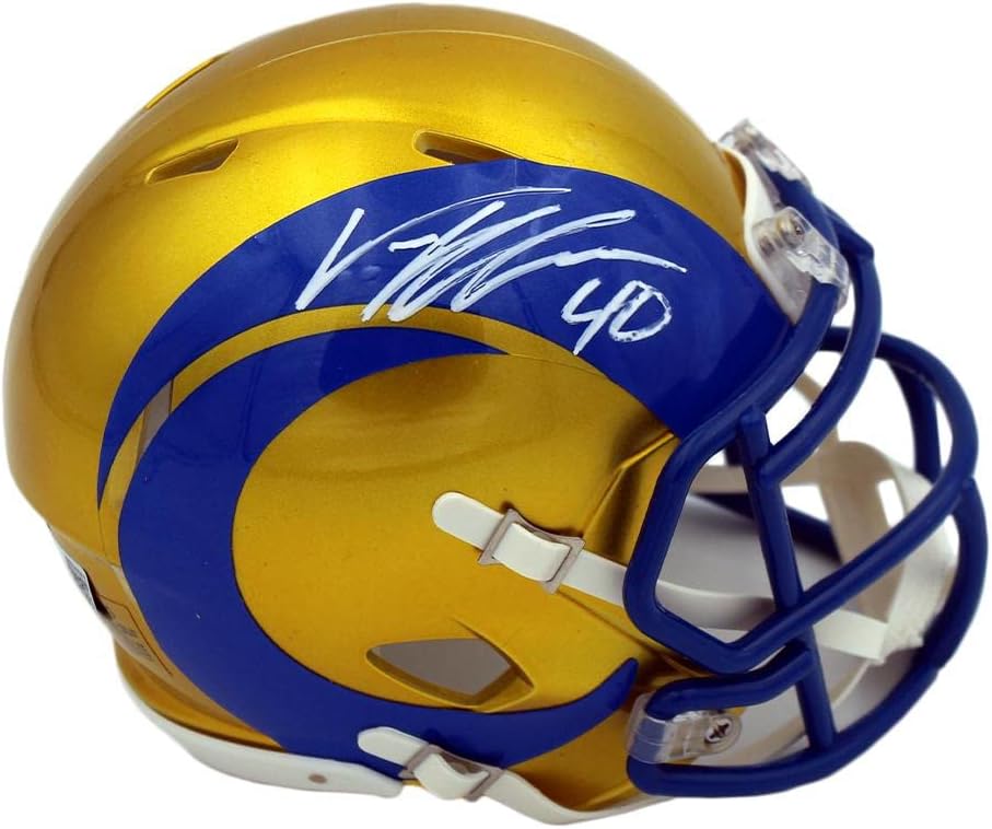 Amazon.com: Von Miller Signed Los Angeles Rams Speed Flash NFL Mini ...