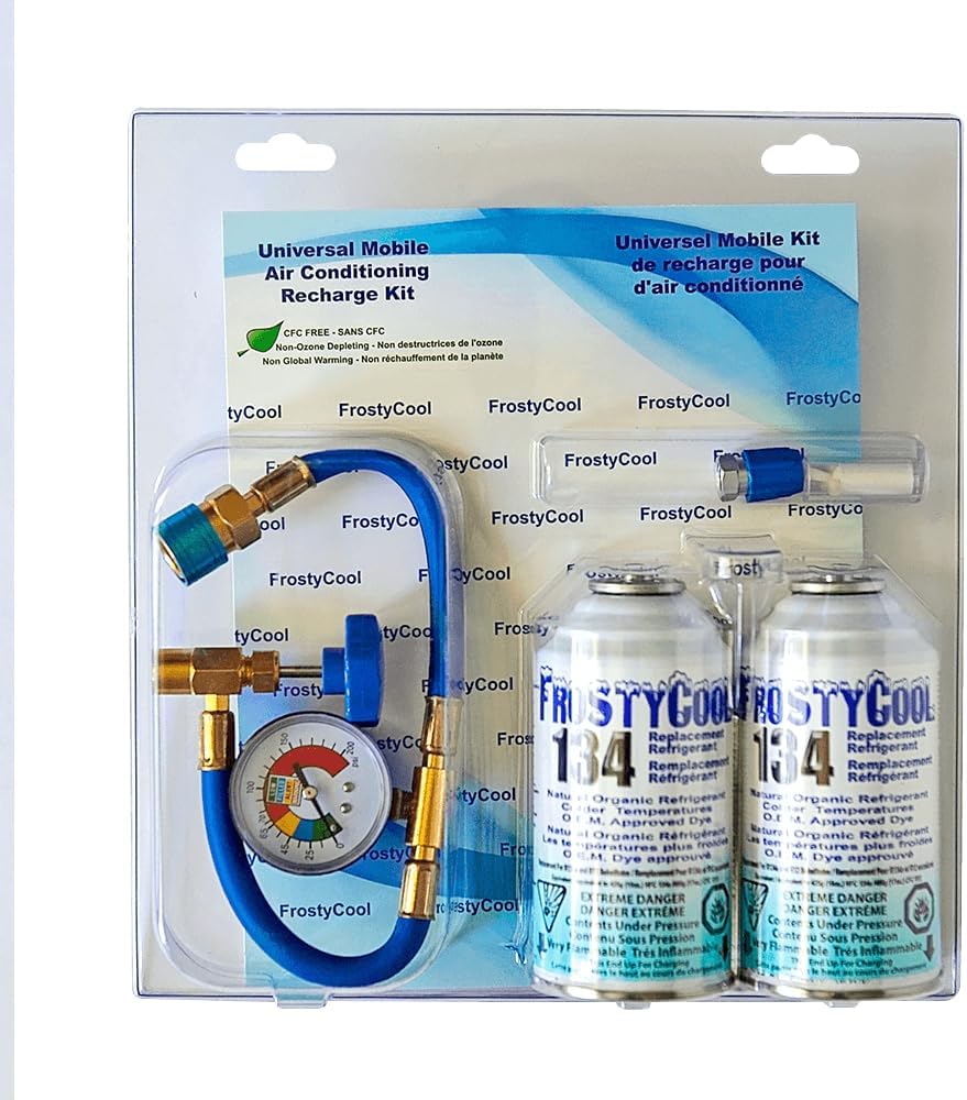 Amazon.com: FrostyCool R134a Replacement A/C Refrigerant Recharge Kit ...