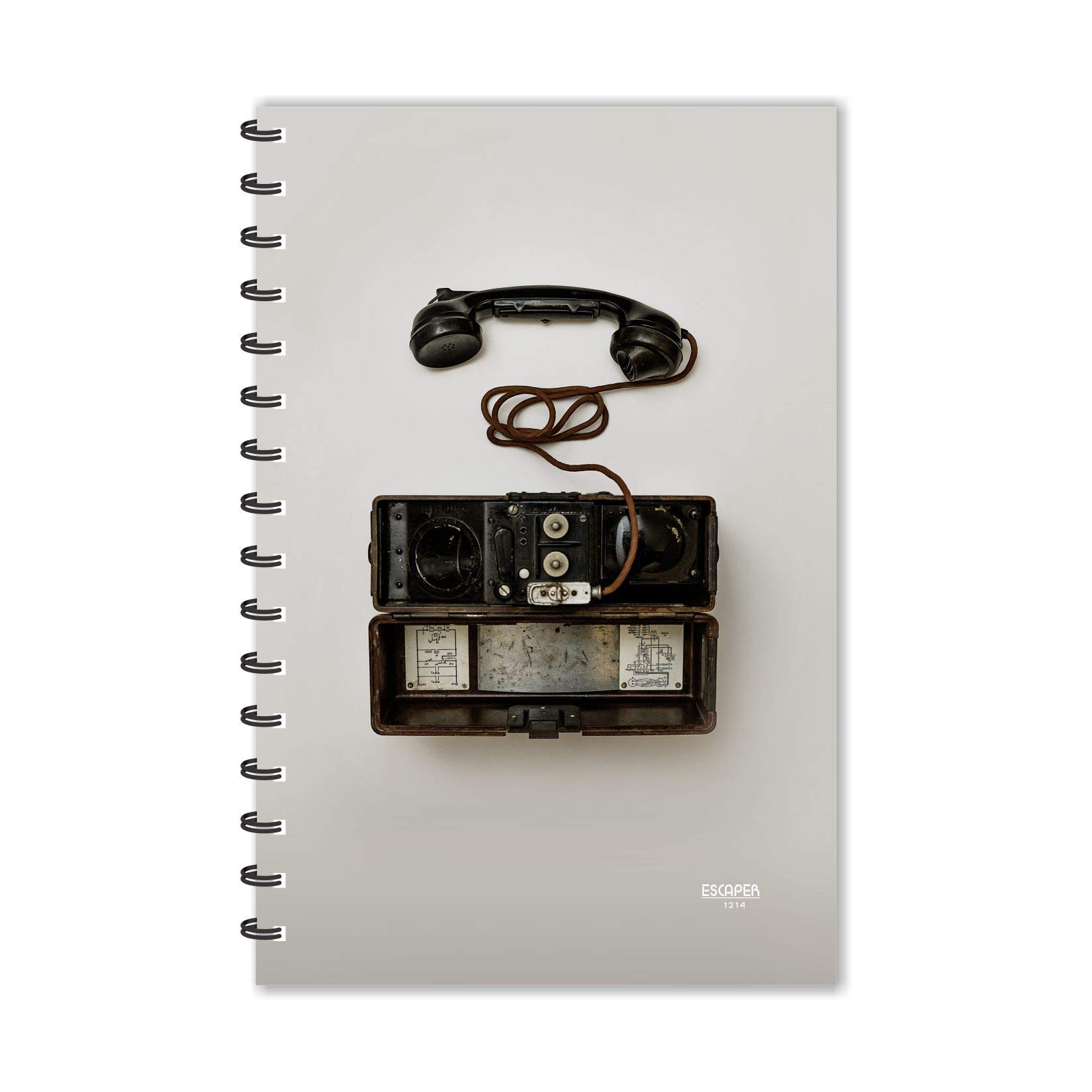 ESCAPER Vintage Telephone Diary | Ruled - A5 Size - 8.5 x 5.5 inches ...