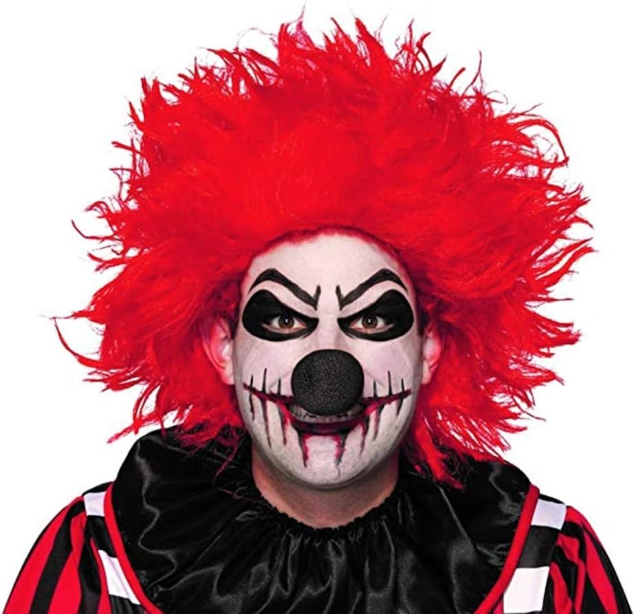 Amazon.com: Forum Novelties Adult Wild Evil Clown Costume Wig, Red, One ...