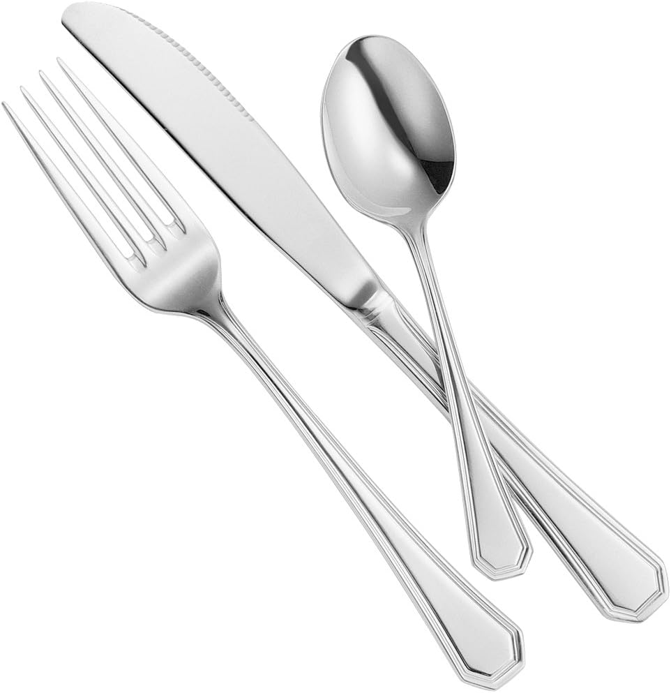 Amazon.com | Walco Prim Stainless 360 Pc. Euro Place Setting: Flatware ...