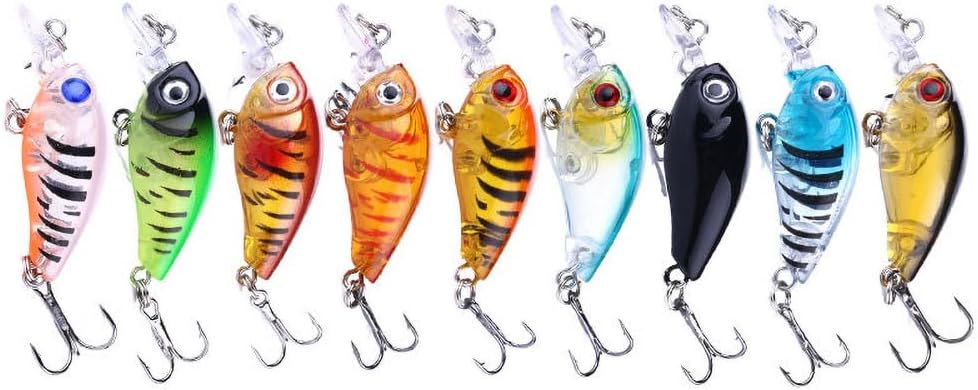 9PCS Fishing Lures for Bream Bass Trout Redfin Perch Cod Flathead ...