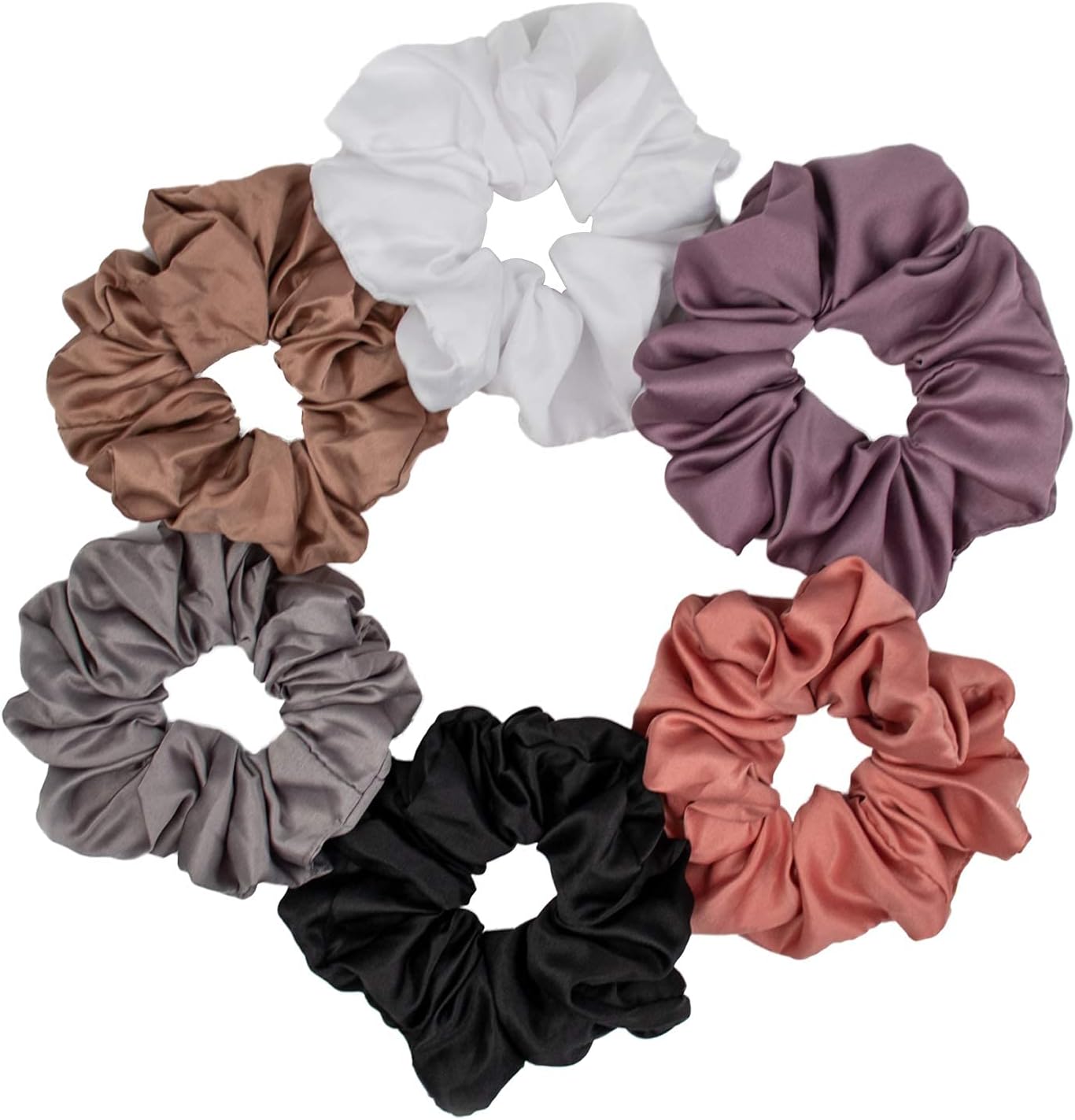 Amazon.com : VAGA 9 Cute Scrunchies For Hair - Soft Satin Hair ...