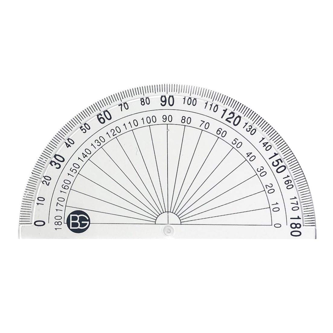 Buy Clear Plastic Maths Angle Measure Reverse Scale 10cm Protractors ...