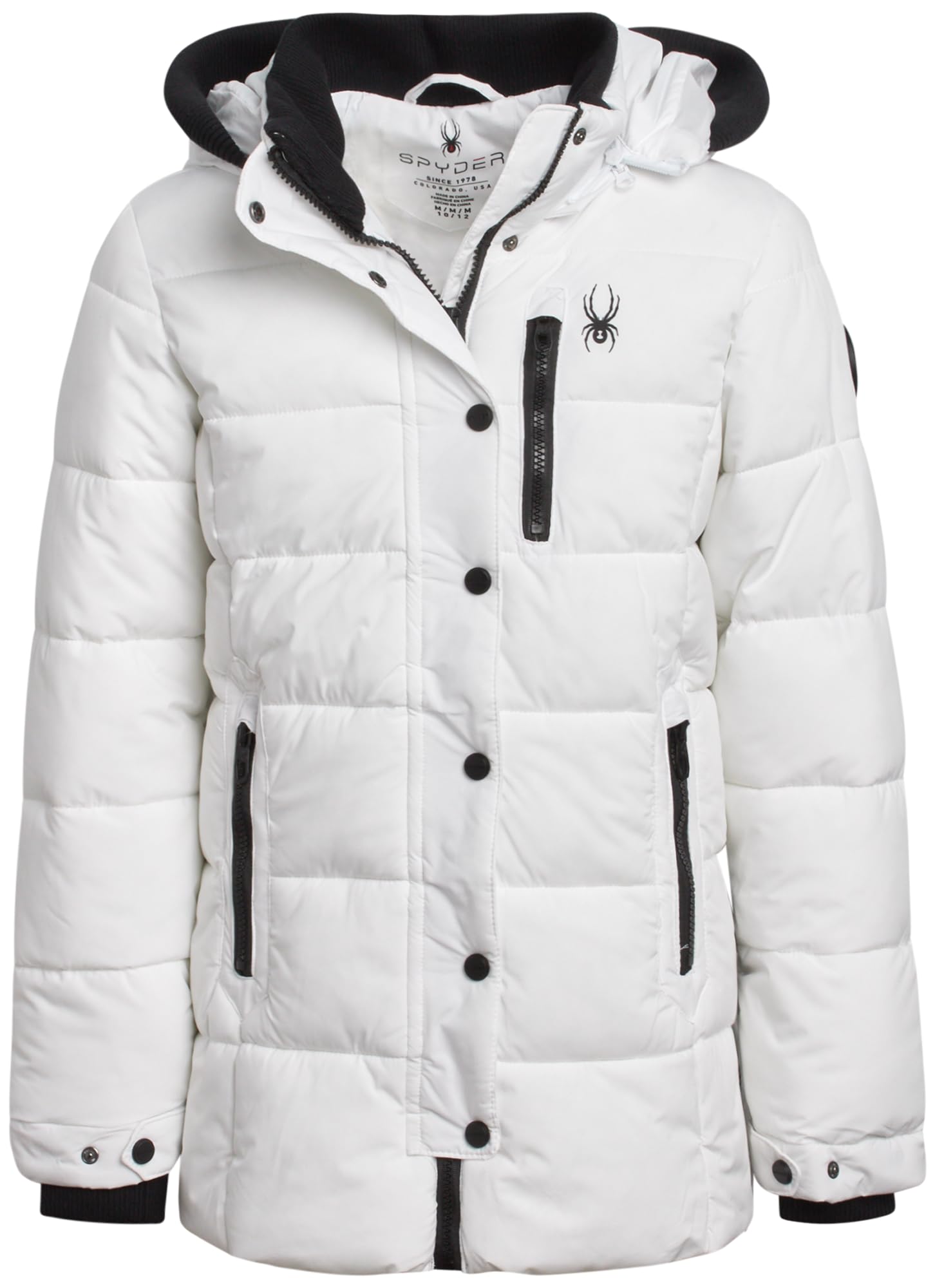 Snapklik.com : Spyder Girls Long Length Puffer Jacket - Warm Quilted ...